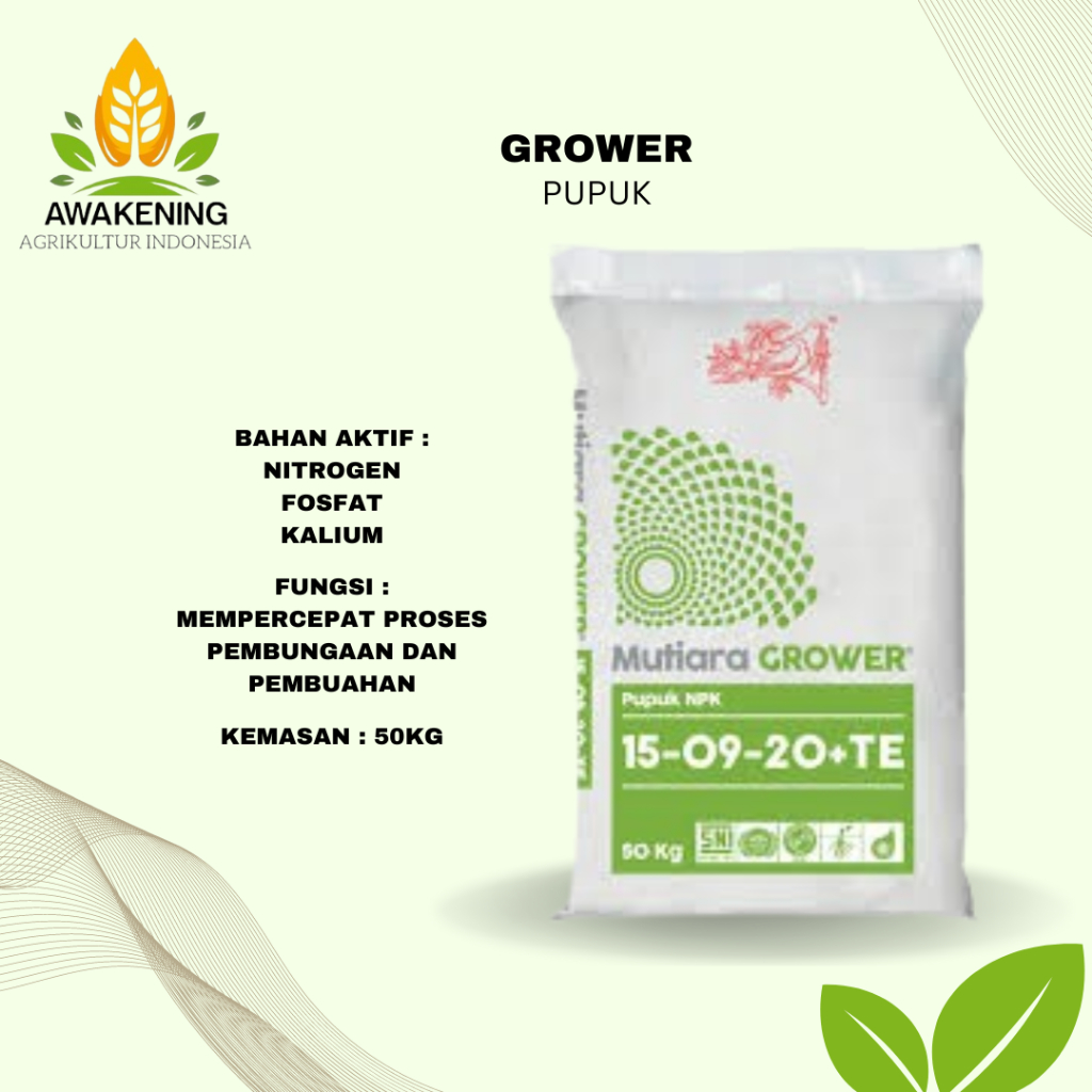 Jual PUPUK NPK GROWER MUTIARA 50KG | Shopee Indonesia