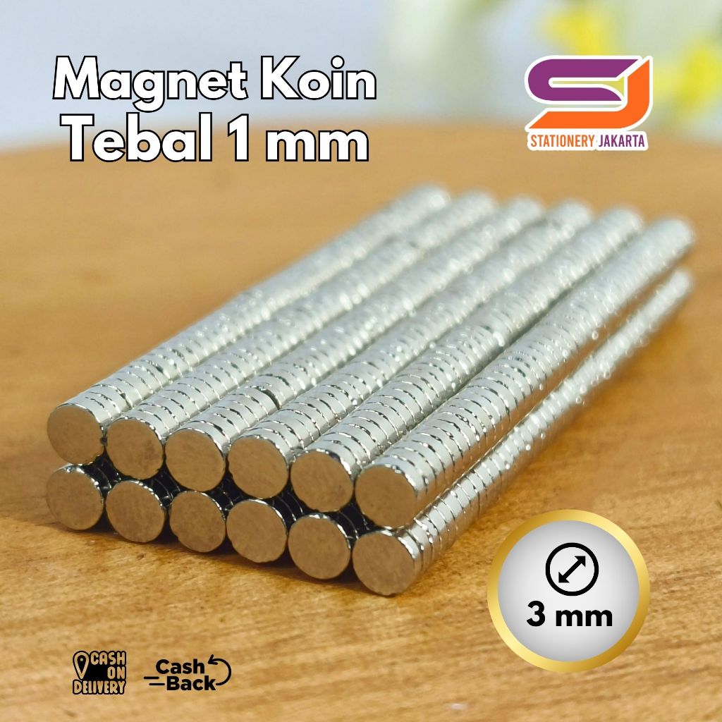 Jual Magnet Besi Berani Neodymium Tebal 1 mm Diameter 3mm Strong Kuat ...