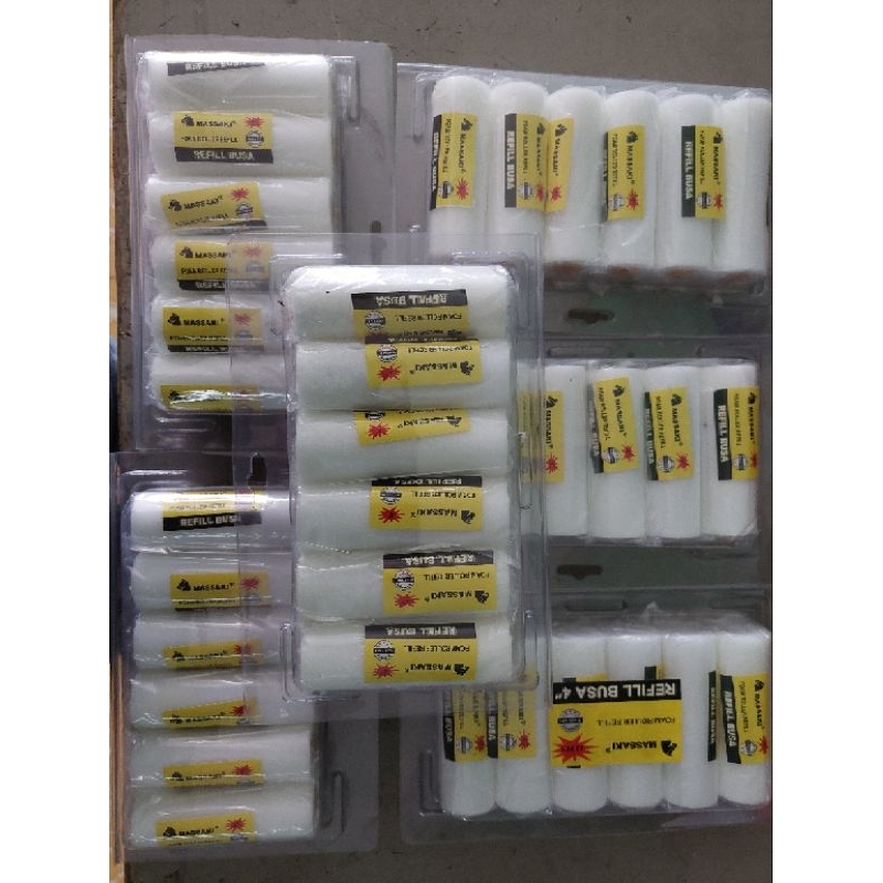Jual REFILL KUAS KAPAL ROLL BUSA 4" MASSAKI FOAM ROLLER MASSAKI ...