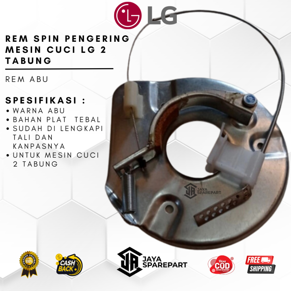 Jual REM SPIN Pengering Mesin Cuci LG 2 Tabung | Rem Mesin Cuci Dinamo ...