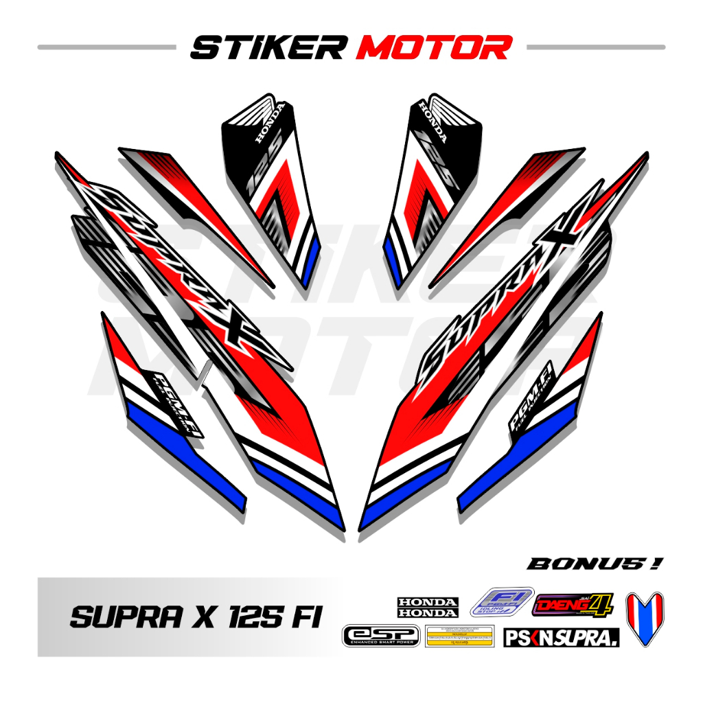 Jual SP73 Striping Stiker Sticker Lis Motor Honda Supra X 125 FI 2021 ...
