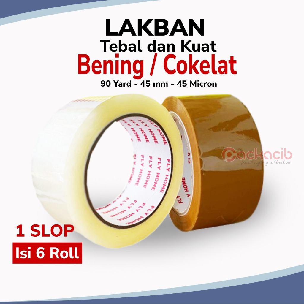 Jual Lakban 90 Yard | Lakban 2Inch 45mm x 90Yrd 45 Micron Kualitas ...