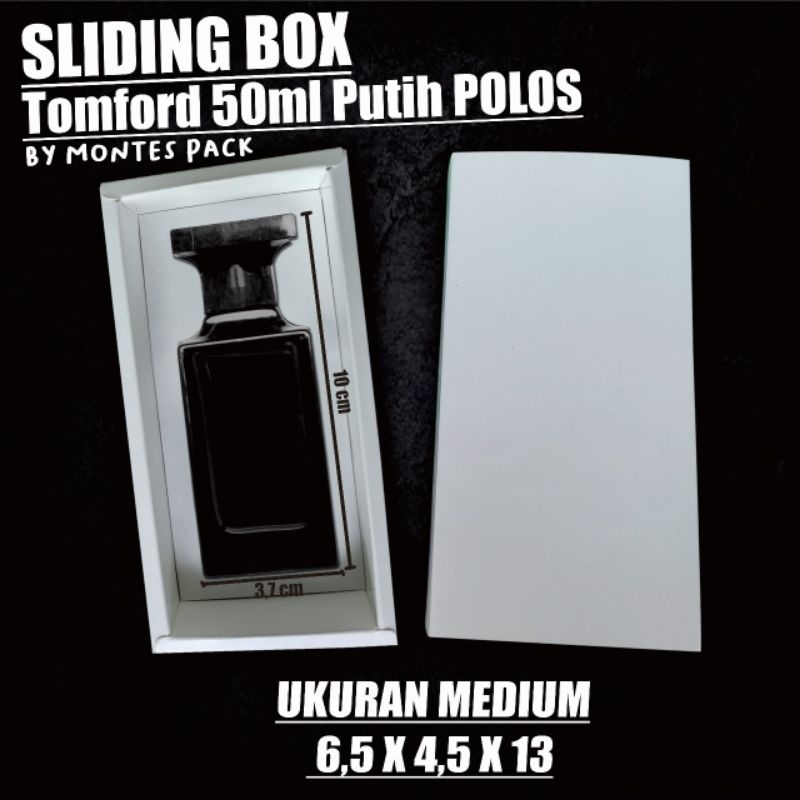 Jual SLIDE BOX POLOS Putih / Tomford 50ml / Sliding Box parfum / Box ...