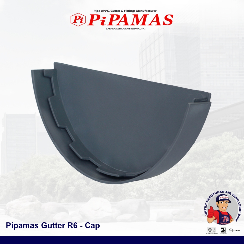 Jual PiPAMAS Gutter Cap R6 / Tutup Talang Air Bulat | Shopee Indonesia