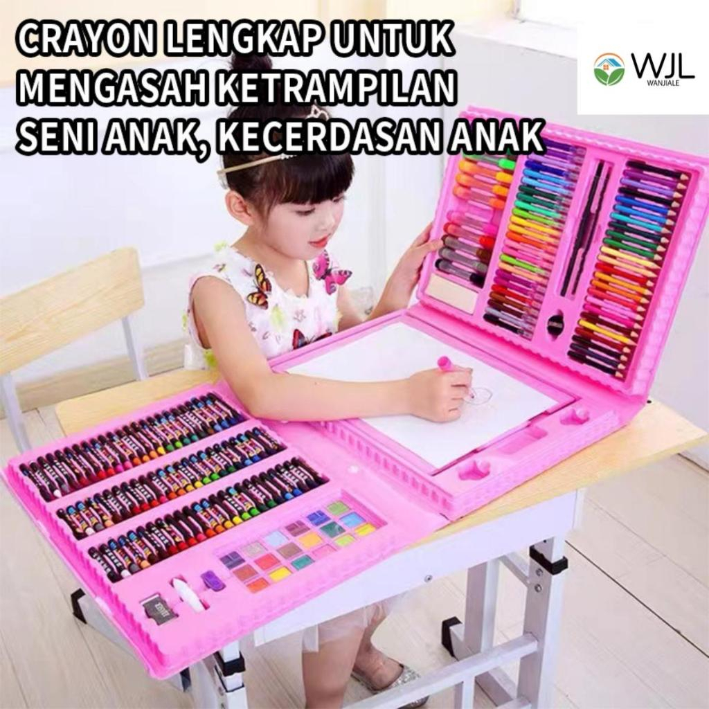 Jual [TOYSPALACE]Crayon Anak Pengasah 208pcs Set Alat Menggambar ...