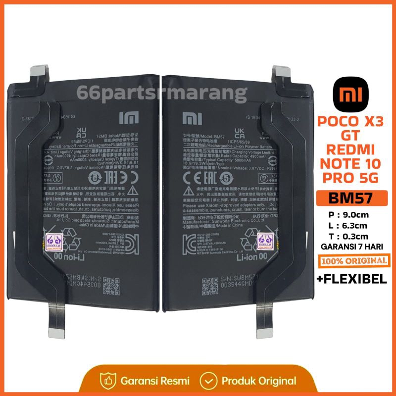 Jual Baterai Batre Battery Poco X3 GT / Redmi Note 10 5G BM57 New ...