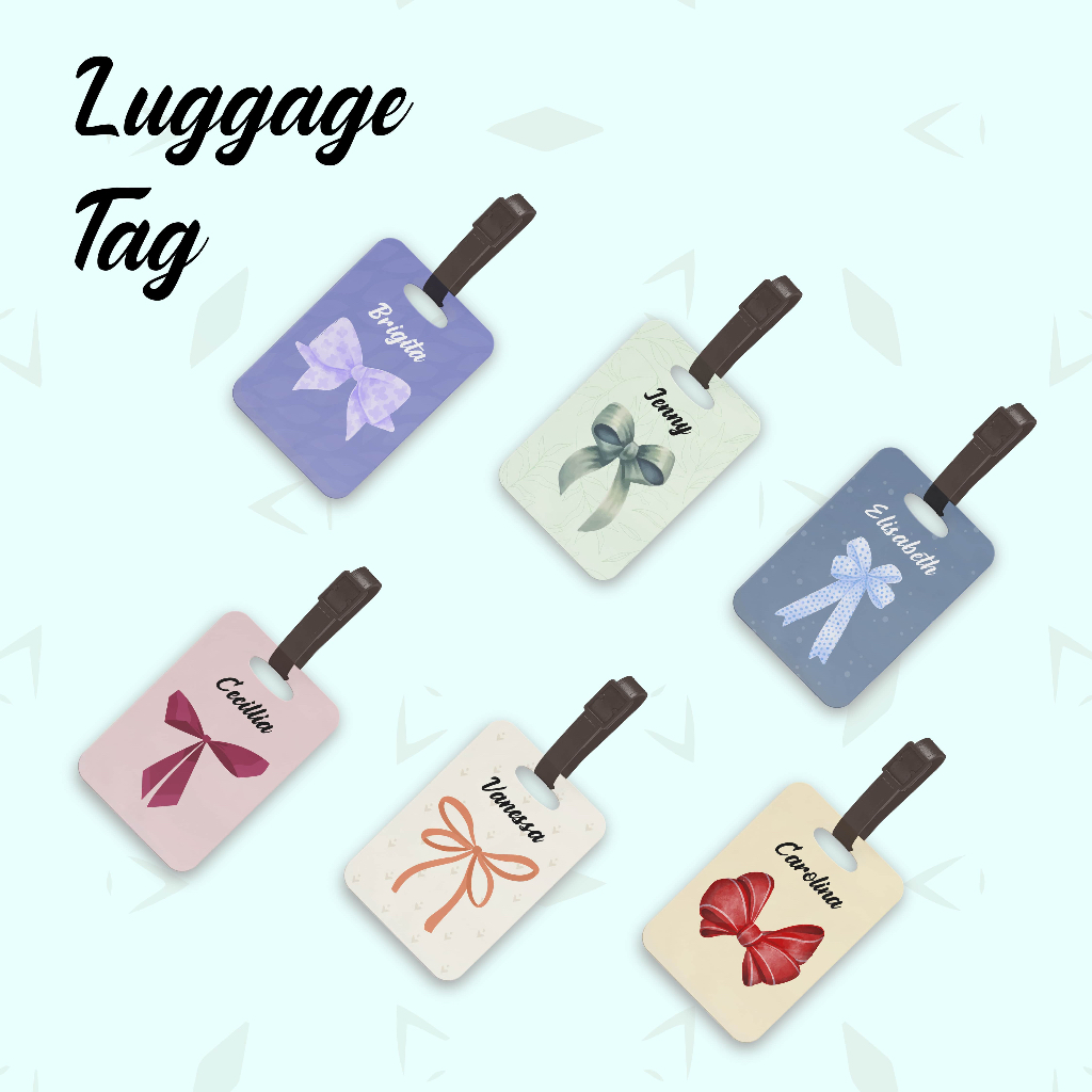 Jual Owhale Custom Luggage Tag Bag Tag Koper Motif Romantic Spring Pita ...