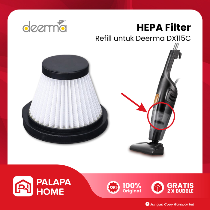 Jual Deerma Saringan Debu HEPA Filter DX115C DX 115C Vacuum Cleaner ...