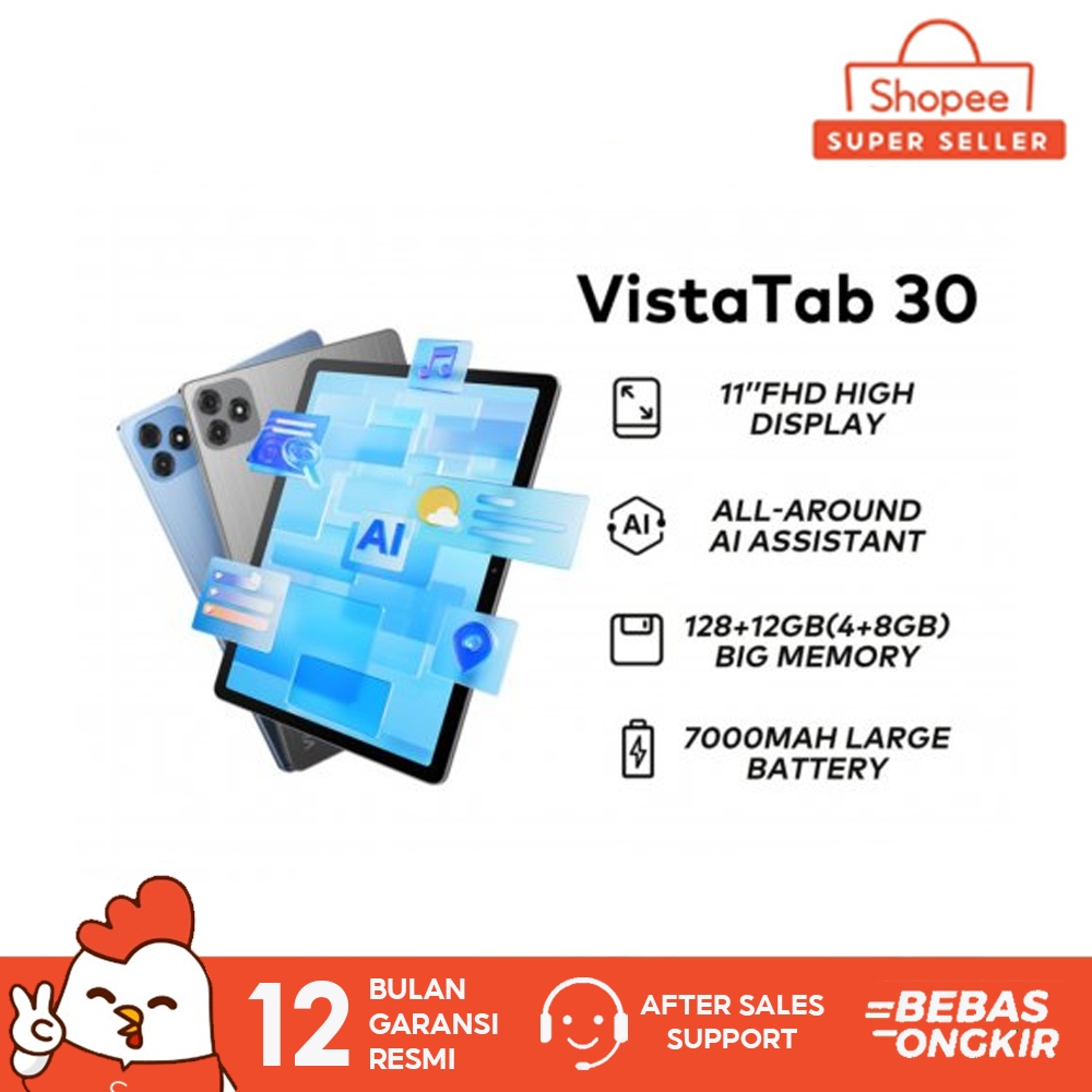 Jual Itel Vista Tab 30 4/128 GB 11" inch FHD Wide Display Garansi Resmi ...