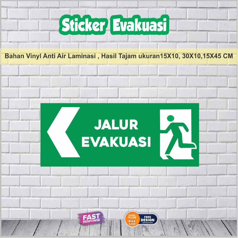 Jual Sticker Jalur Evakuasi | Shopee Indonesia
