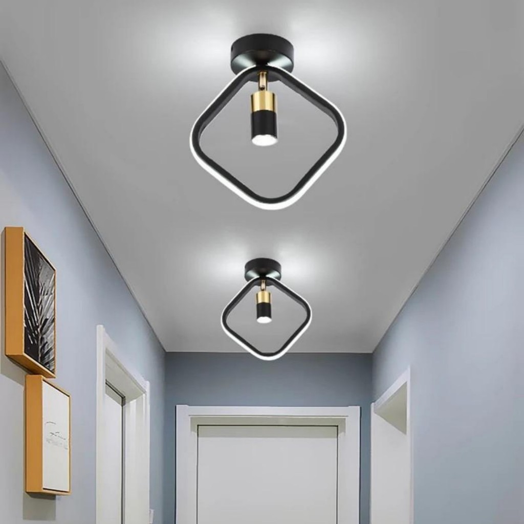 Jual Lampu Plafon LED Sorot Persegi Hitam Lampu Hias Spotlight LED,3 ...