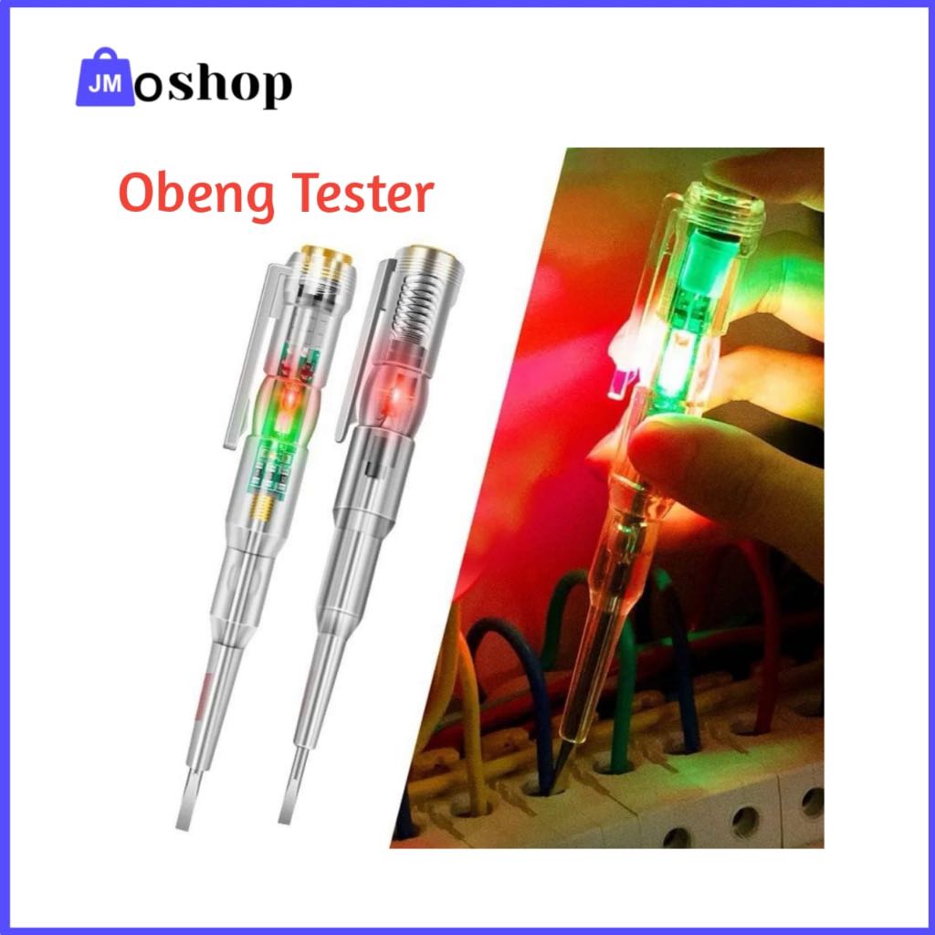 Jual Obeng Tester Tespen Dual LED Listrik With Indicator Test Pen Kabel ...