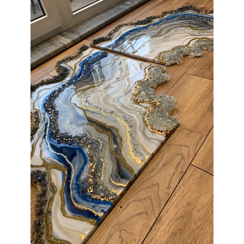 Jual Geode resin art lukisan resin wall painting dekorasi dinding ...