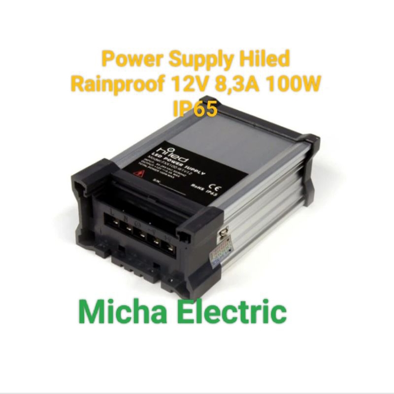Jual Hiled Power Supply Rainproof 12V 8,3A 100W IP65 / Trafo Adaptor ...