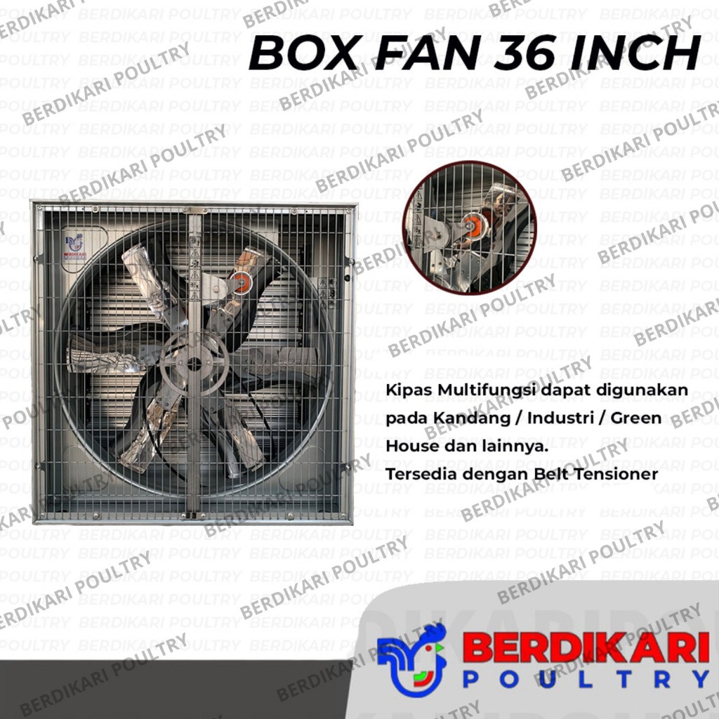 Jual Exhaust Fan/Box Fan 36 inch 1 phase - Alat Ternak Kandang Ayam ...