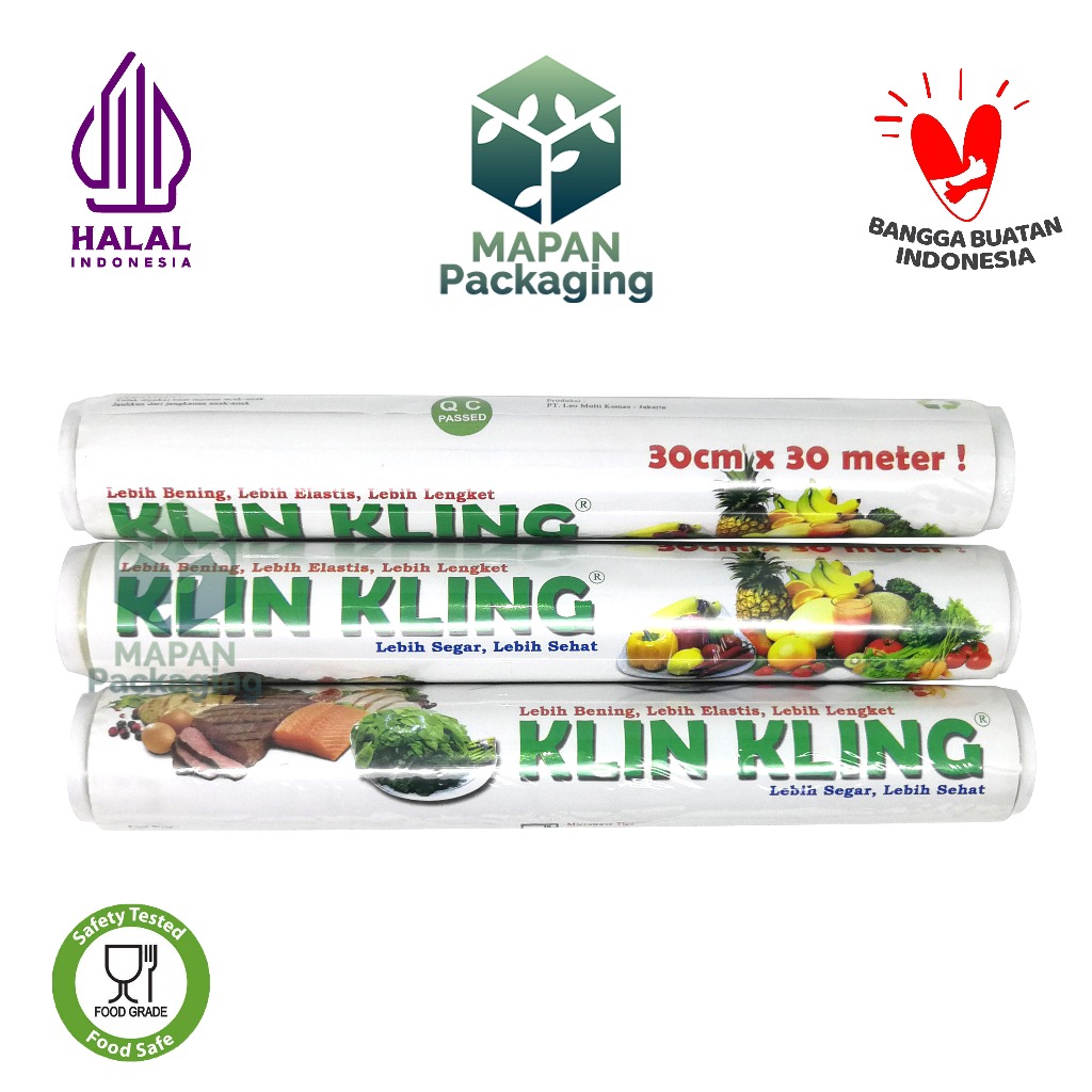Jual KLIN KLING Plastik Wrapping / Cling Wrap Refill 30m Food Grade ...
