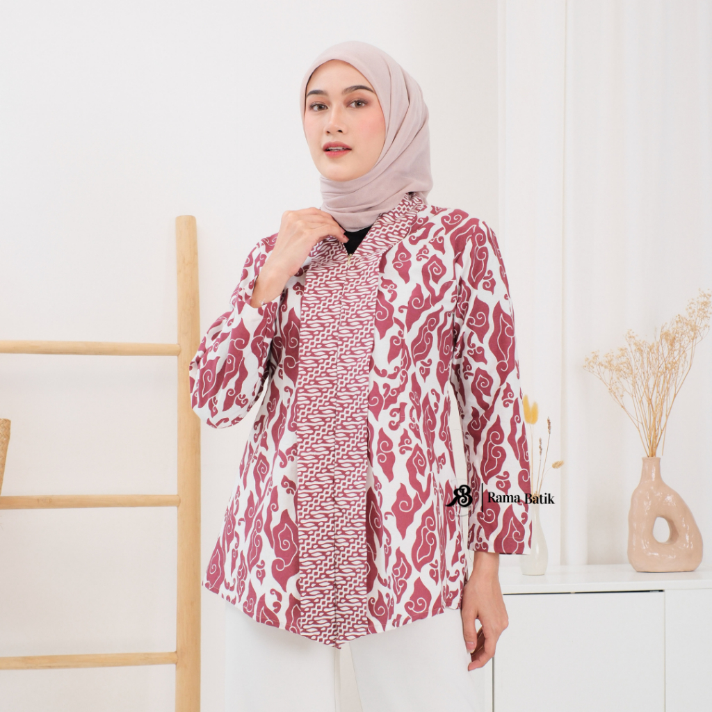 Jual Batik Couple Terbaru Baju Batik Couple Modern Blouse Busui Awan ...
