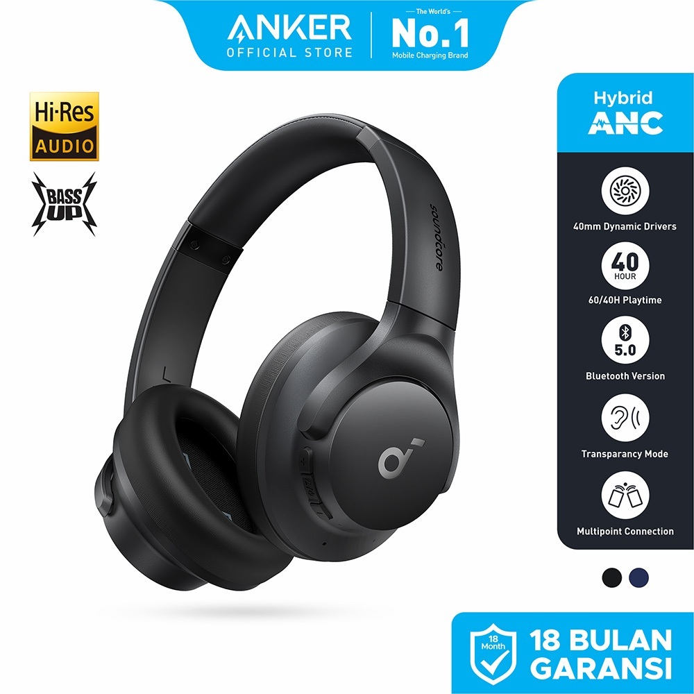 Jual Headphone Soundcore Q20i with Hybrid ANC - A3004 | Shopee Indonesia