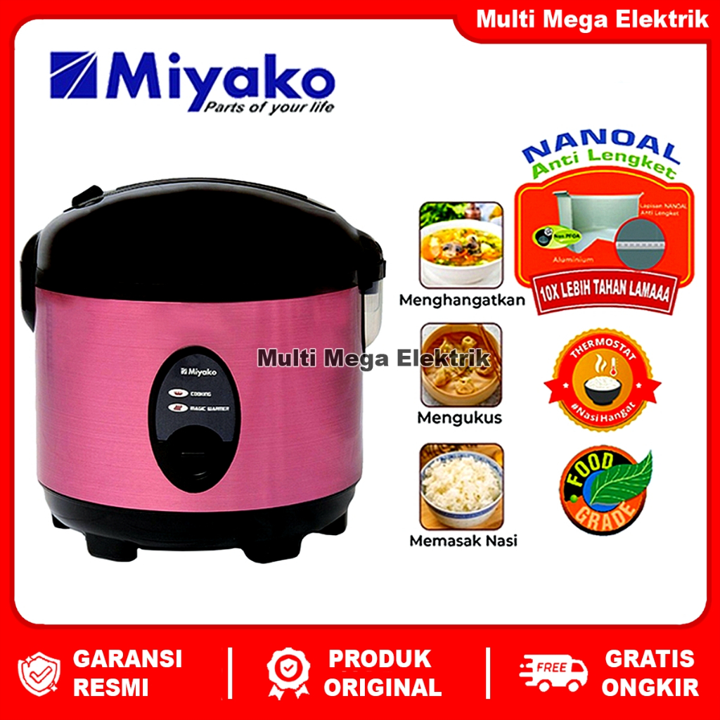 Jual [COD] MAGIC COM MIYAKO MCM 508 SBC / 507 / 509 / 528 / ( 1,8 LITER ...