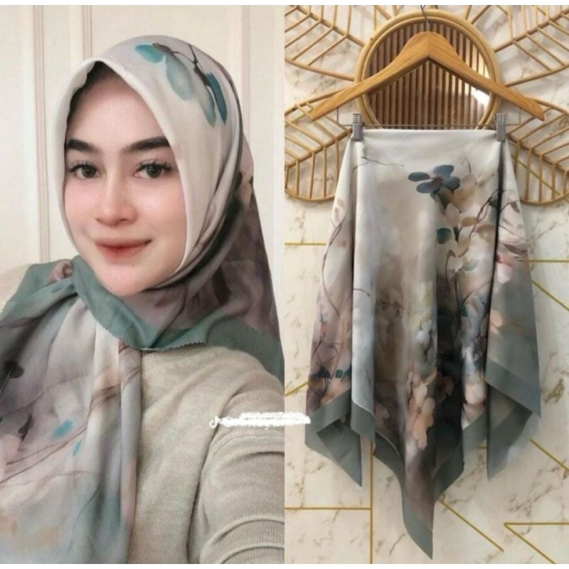 Jual Hijab Motif terbaru / Hijab Segi Empat Motif Bunga | Shopee Indonesia