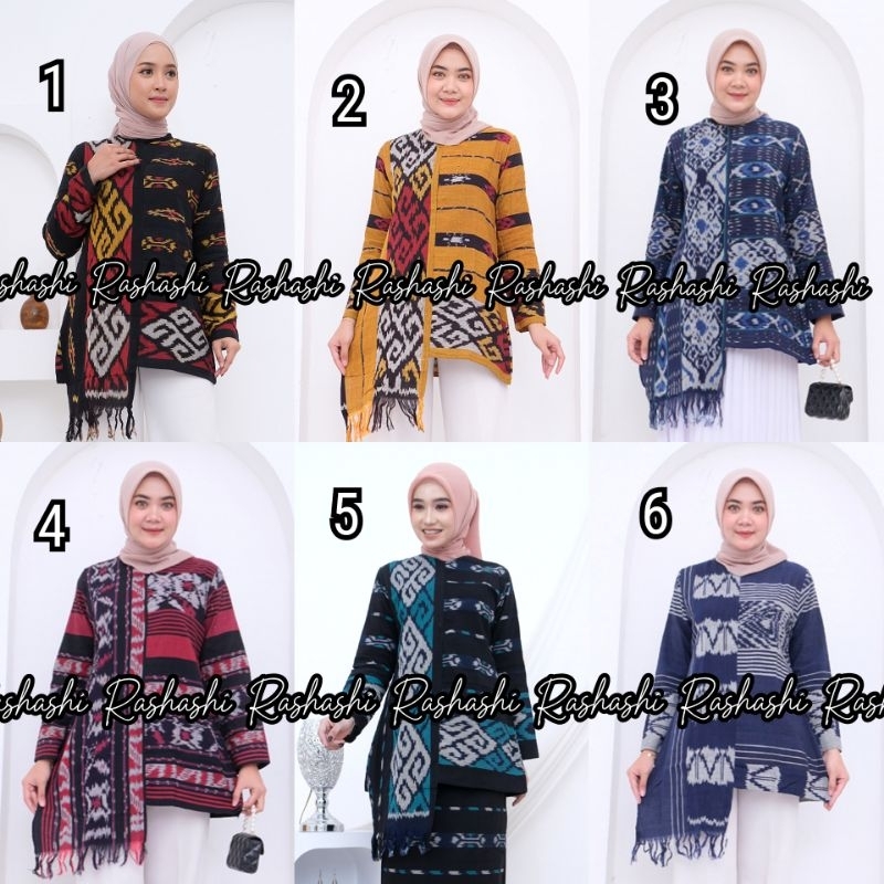 Jual Tunik tenun Troso asli jepara atasan tenun kantor sleting depan busui size M - xxl new ...