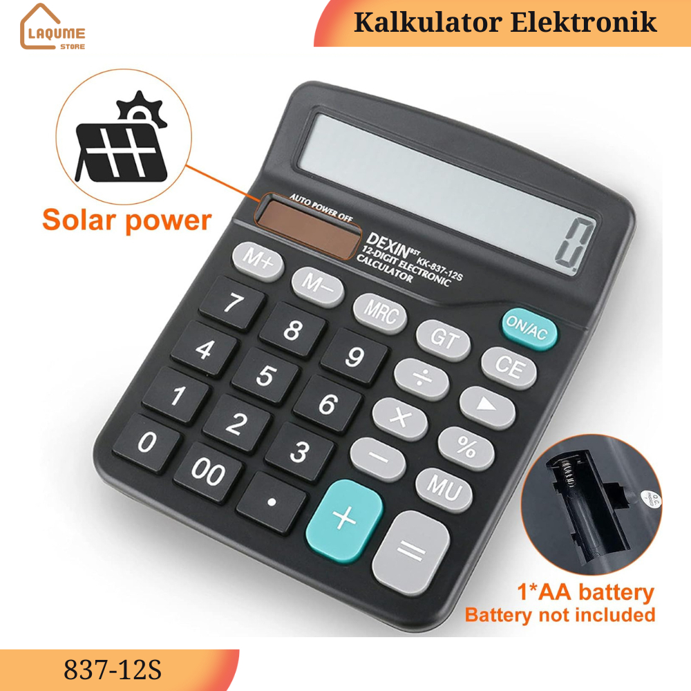 Jual Kalkulator Elektronik Solar Calculator 12 Digit | Shopee Indonesia