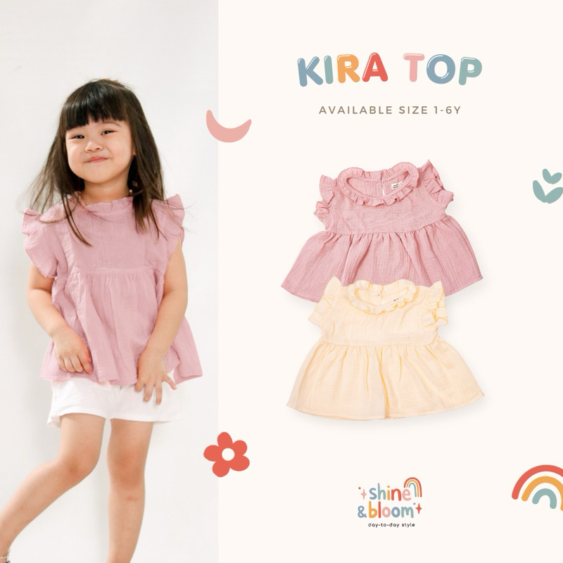 Jual Kira Top - Blouse Anak Perempuan Cantik Korean Style 1-6 Tahun ...