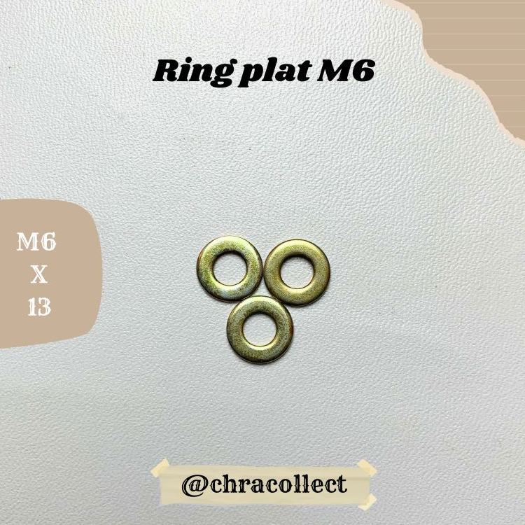 Jual 1 Pak Ring plat M6 (Untuk Baut Ukuran 10) | Shopee Indonesia