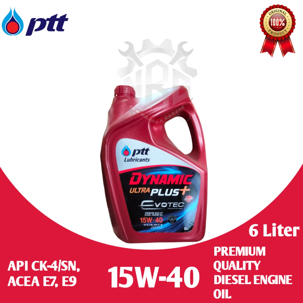 Jual PTT LUBRICANTS DYNAMIC ULTRA PLUS 15W-40 6L -PREMIUM QUALITY ...