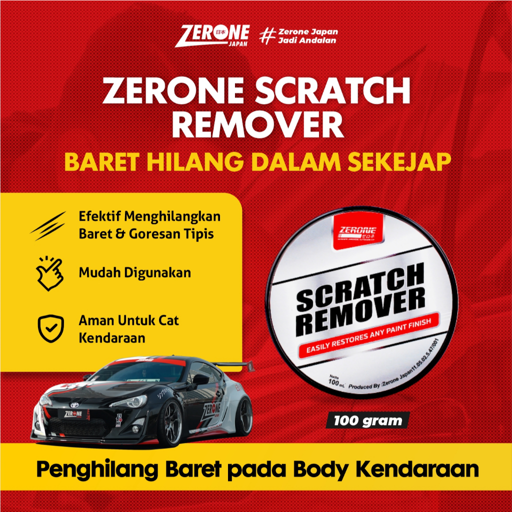 Jual Zerone Japan Scratch Remover Kompon Penghilang Goresan Baret Body ...