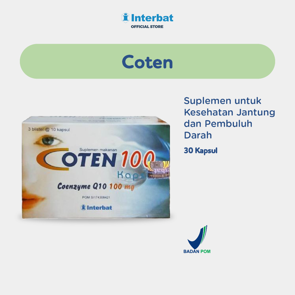 Jual Coten 3 Strip @10 Kapsul - Suplemen untuk Kesehatan Jantung dan ...