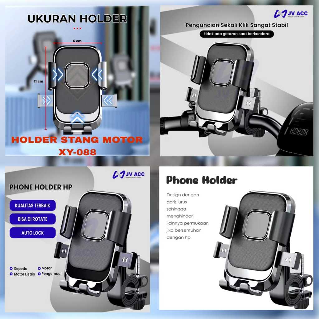 Jual Holder stang motor xy-088 HLD-73/ Stand HP Motor / Penyangga Handphone Sepeda / Holder ...