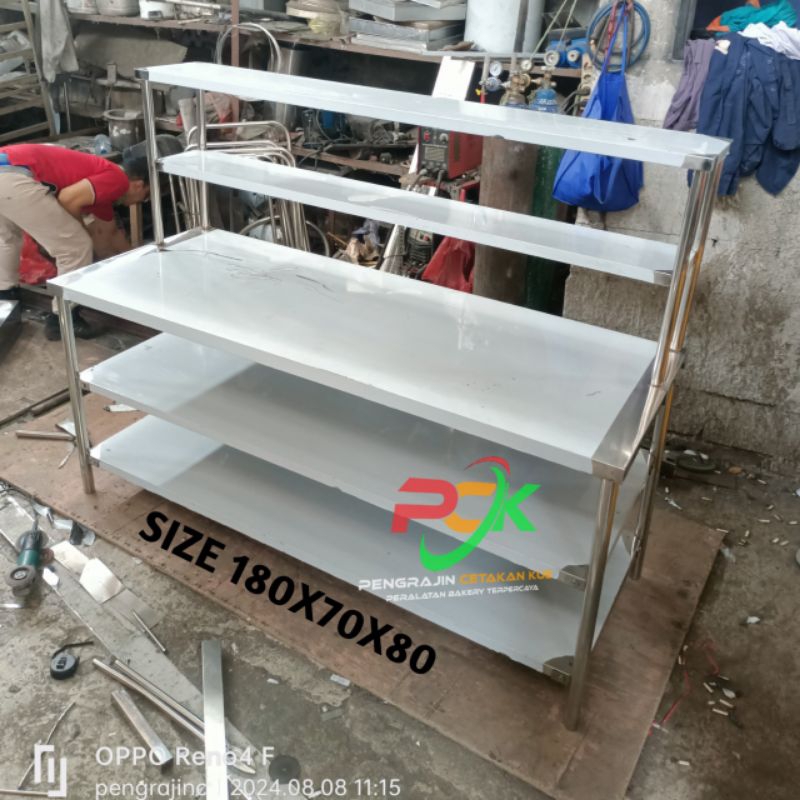 Jual meja baking knokdwon ukuran 180x70x80 bahan stanlis tebal | Shopee ...