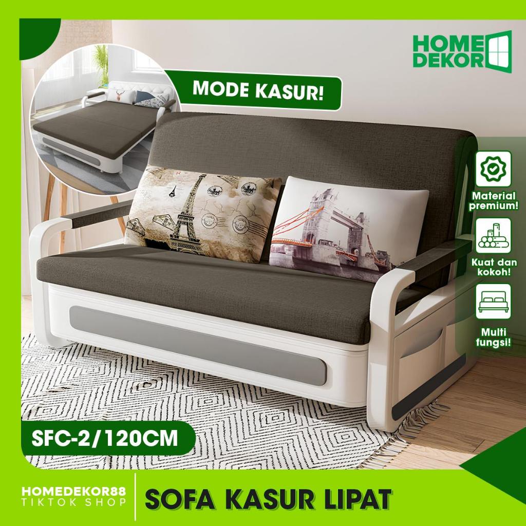 Jual HOMEDEKOR - Sofa Bed Lipat Kursi Lipat Sofa Minimalis 120CM Kasur Malas Multifungsi ...