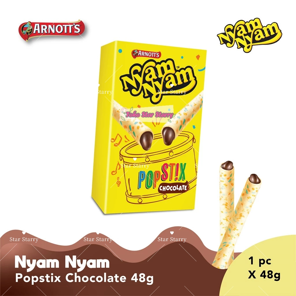 Jual [Per Kotak] Nyam-Nyam Pop Stix Chocolate 48 gr. Snack Viral Hala ...