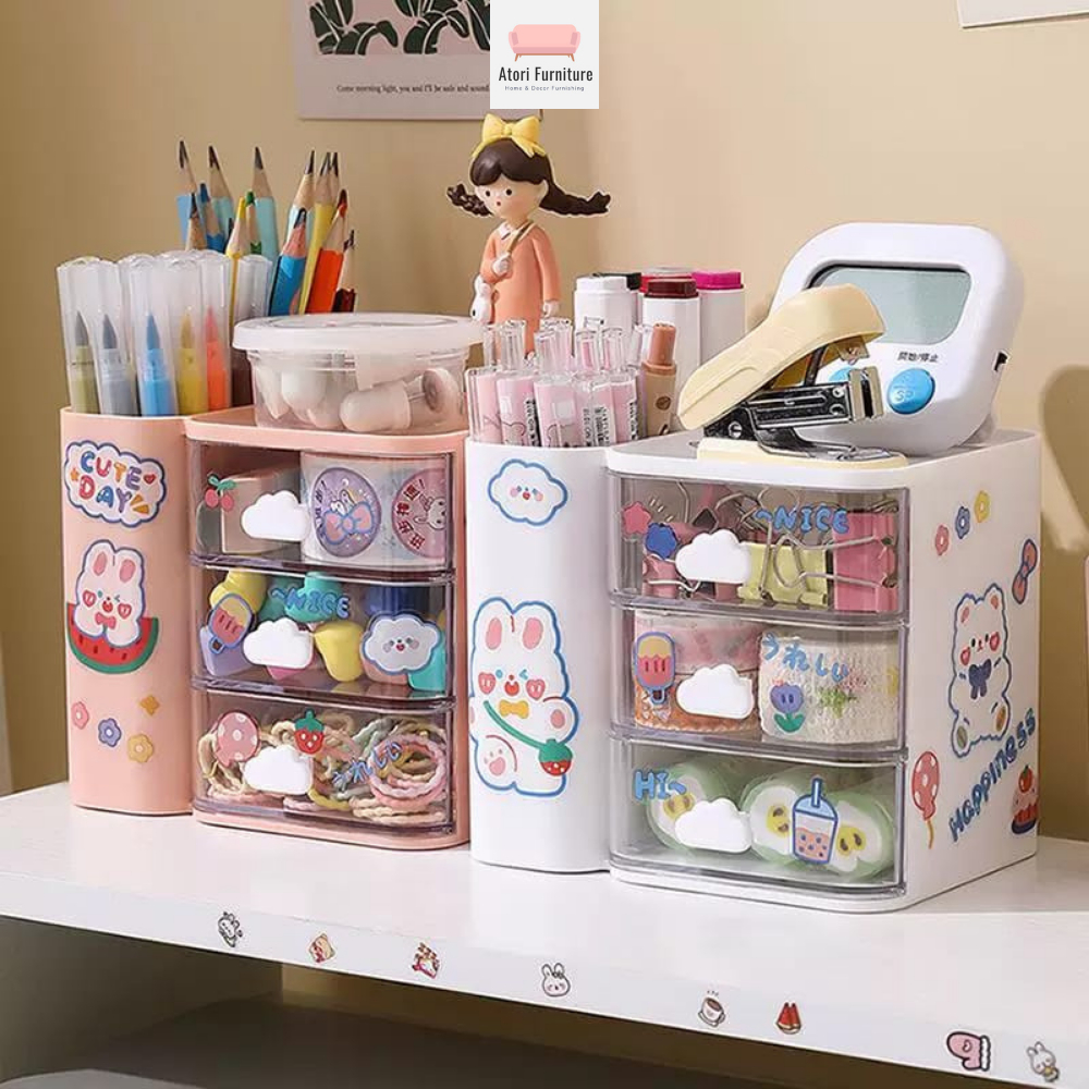 Jual ATORI [FREE STICKER] Stationary Storage Tempat Penyimpanan Alat ...