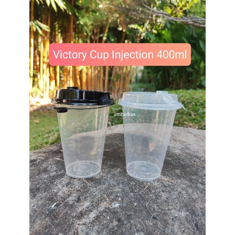 Jual (1 pack isi 25pcs) Victory Cup Injection Transparan 400ml 14oz ...
