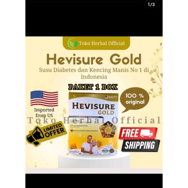 Jual HEVISURE GOLD MILK ORI SUSU OBAT DIABETES KENCING MANIS DAN KADAR ...