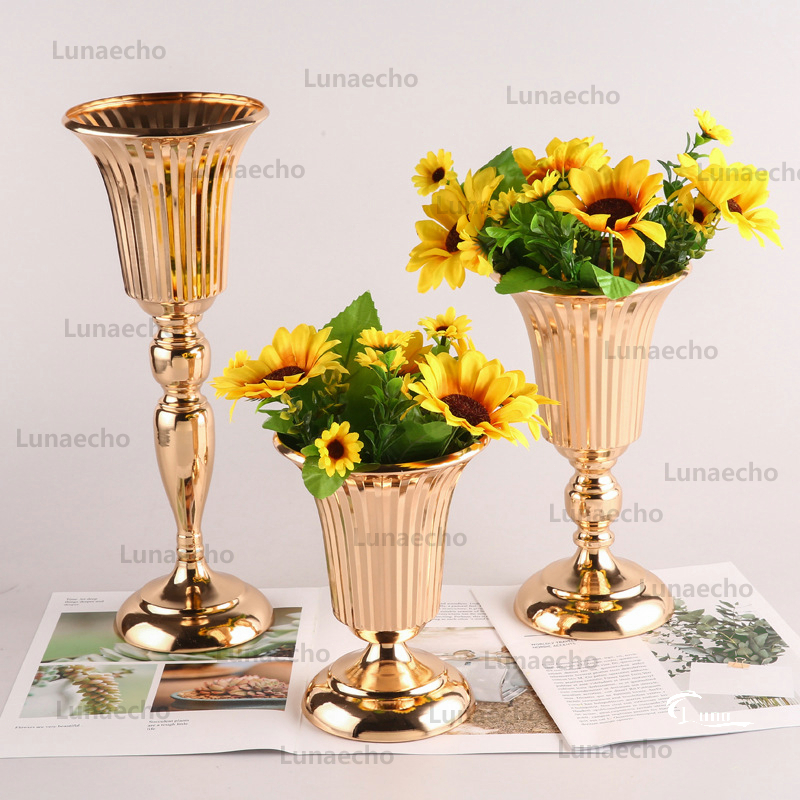 Jual Ornamen Kerajinan Vas Hias Bunga rumah vas Mewah emas vas pesta ...