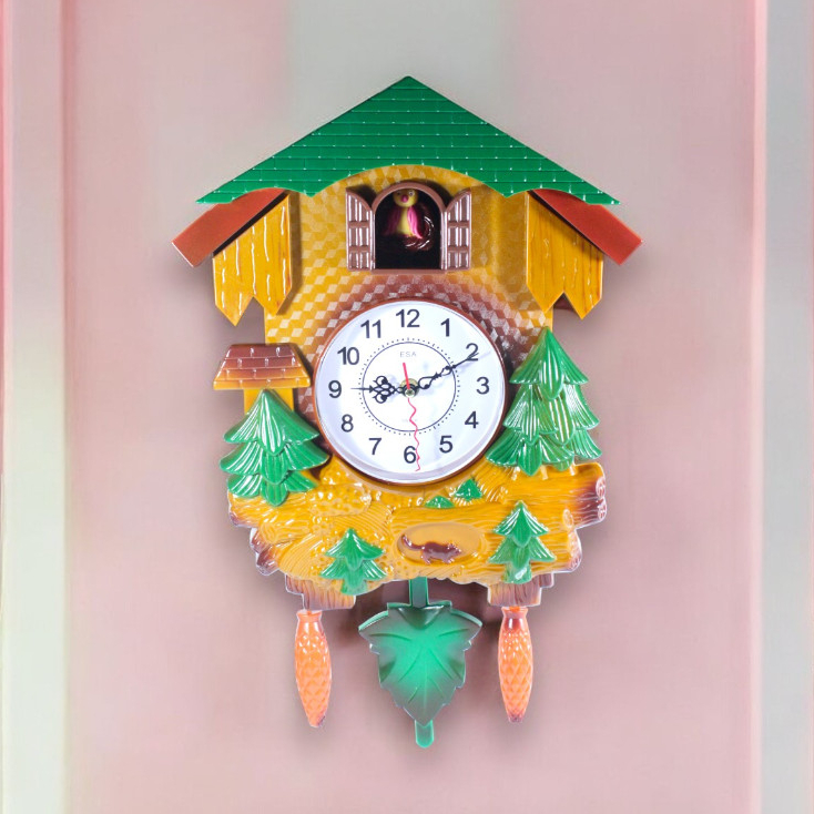 Jual ESA Jam Dinding Model Cuckoo Kikuk Bunyi Tiap Jam | Shopee Indonesia
