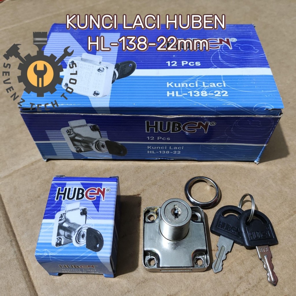 Jual KUNCI LACI HUBEN HL-138-22mm KUNCI LEMARI KERANGKA PADAT | Shopee Indonesia