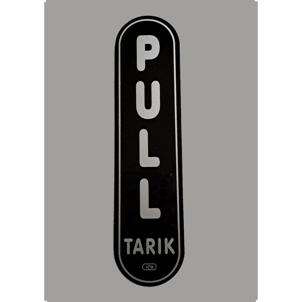 Jual Sign Label Acrylic/Label Akrilik Kecil - Pull_Tarik (Silver ...