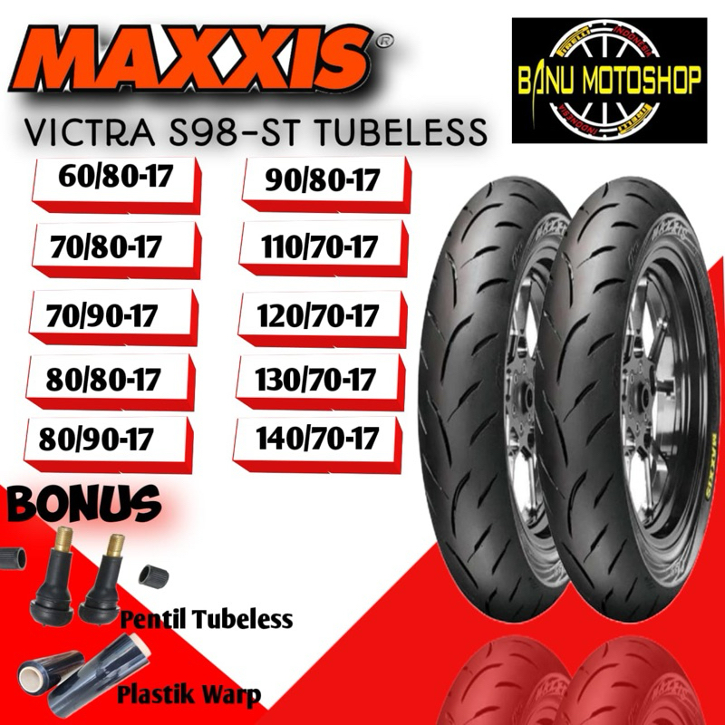 Jual ( READY STOCK ) MAXXIS VICTRA S98-ST TUBELESS ( 60/80 , 60/90 , 70 ...