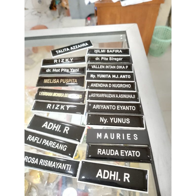 Jual Papan Nama Grafir | Name Tag Coating | Papan Nama Pdh | Shopee ...