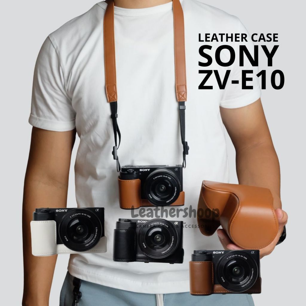 Jual Leather Case SONY ZV-E10 Cover Tas Pelindung Kamera ZVE10 | Shopee ...