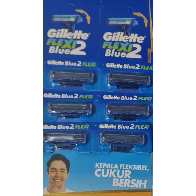 Jual GILLETTE Alat Cukur Blue 2 Flexi Razor Pisau Cukur Original ...