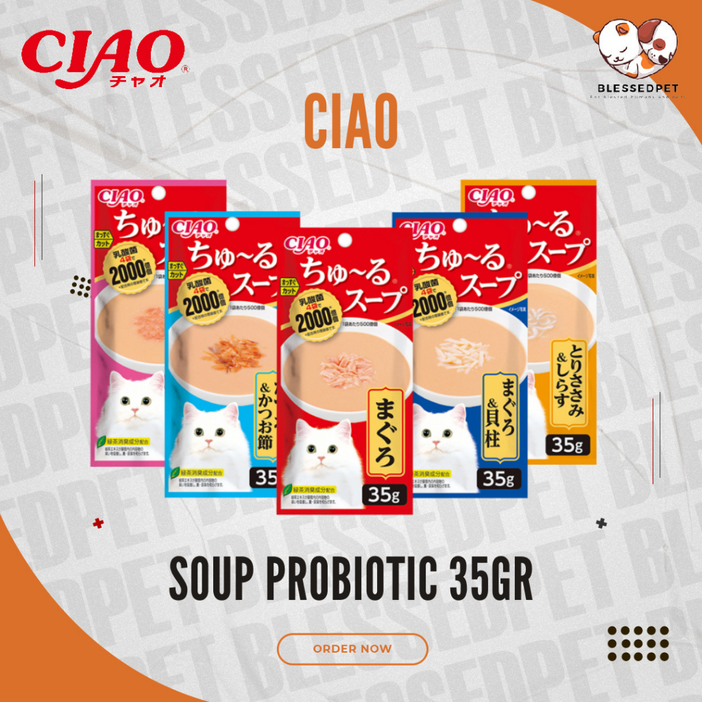 Jual CIAO Soup Probiotic Snack Liquid Kucing 35gr | Shopee Indonesia