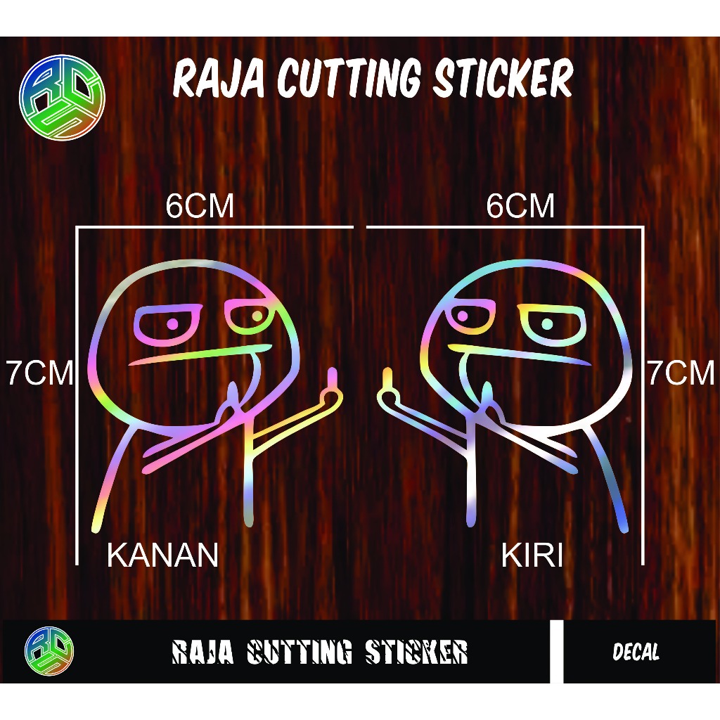 Jual STIKER/STICKER CUTTING FUCEK, MIDDLE FINGER MEME/STIKER FUCEK ...