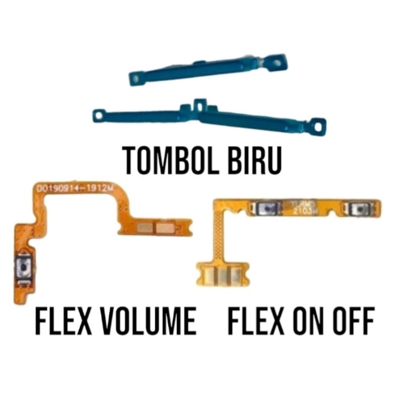 Jual Tombol Flexible On Off Volume Realme 5 Realme 5i Realme C3 Original Satu Paket Satu Set ...