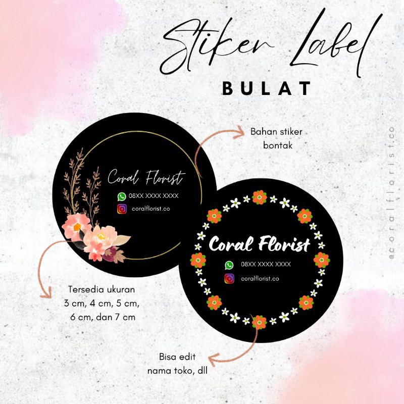 Jual STIKER LABEL BULAT - STIKER BUKET BULAT - STIKER LABEL BULAT ...